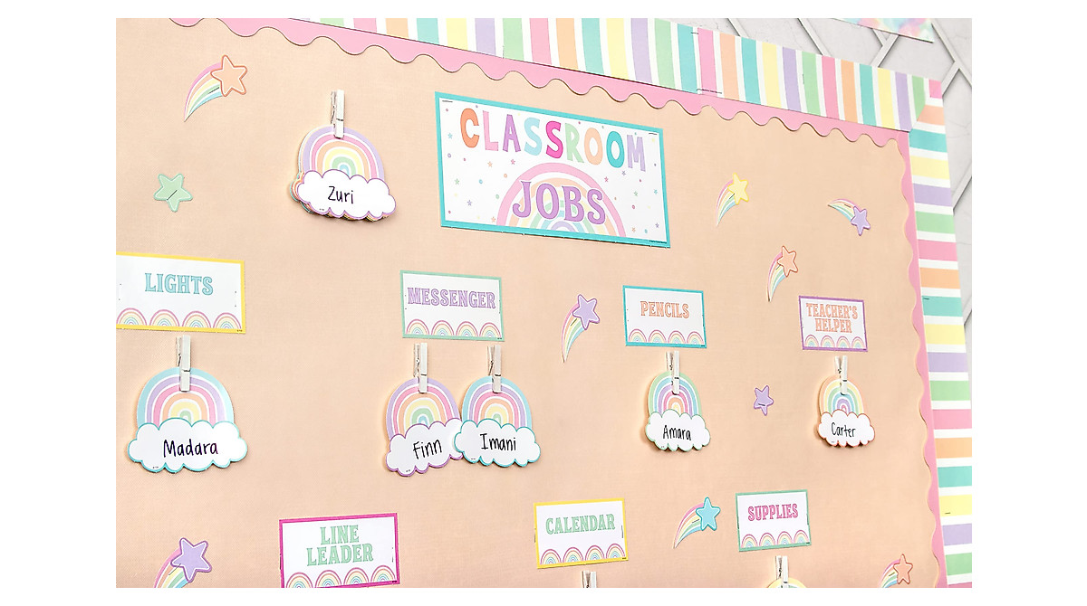 Teacher Resources Pastel Pop Stripes Border Trim for Classroom Decor