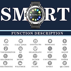 Desong Smart Watch with Earbuds, 3 in 1 Round Fitness Tracker,1.28inch Smartwatch for Men,Answer/Make Call,Recording,Sleep Monitor,Sports Smart Watch Long Time Standby