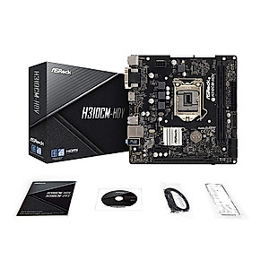 ASRock H310CM-HDV LGA1151/ Intel H310/ DDR4/ SATA3&USB3.1/ A&GbE/MicroATX Motherboard