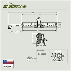 Sea-Lect Designs Kayak Adjustable Footbrace w/ Rudder Control (Black)