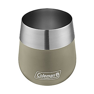 Coleman Claret Vacuum-Insulated Stainless Steel Wine Glass, 13oz Outdoor Wine Glass for Camping, Tailgating, Beach, Picnic & Backyard Patio