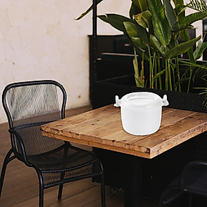 Angoily Small Microwave Rice Maker: Portable Microwave Rice Cooker Vegetable Steamer Set Microwavable Pasta Cooker, Kitchen Non- Stick Pot Bacon Cooker for Cooking Soup Rice Stews Oatmeal 18x18x15cm