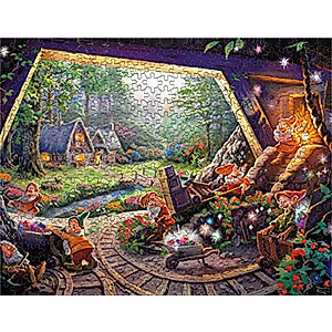 Ceaco - 4 in 1 Multipack - Thomas Kinkade - Disney Dreams Collection - Sleeping Beauty, Mickey & Minnie Mouse, Snow White & Seven Dwarfs, and Cinderella - (4) 500 Pieces Jigsaw Puzzles