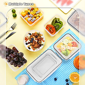 CHANCETSUI 40 Piece Food Storage Containers with Lids for Lunch, Airtight Leak-Proof Plastic Food Containers for Pantry & Kitchen Storage Organization, Stackable Freezer Containers