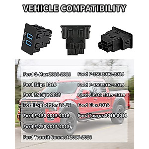 Heffchi Apple carplay sync 3 hub Module,Dual USB Interface Moudule,Compatible Ford sync 3 USB hub Dual,HC3Z-19A387-E/ HC3Z-19A387-B Blue