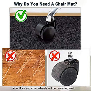Dinosaur Hard Floors Chair Mat, 1/6" Thick 36"X 48" Wood/Tile Protection Mat for Office & Home, Multi-Purpose Anti-Slip Desk Chair Mat(36"X 48",Dark Gray)