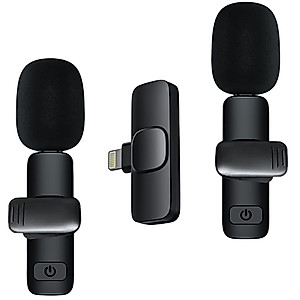 mcoplus 2Pack Plug and Play Wireless Lavalier Microphone for iPhone iPad,2 Clip-on Mics for iPhone Video Recording, YouTube, Interview, TikTok, Vlog, Live Stream,YouTube