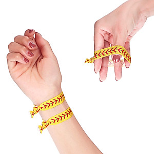 24 Pieces Softball Baseball Hair Ties Sports Elastic Headband Hair Accessories for Team Girls Players Gifts