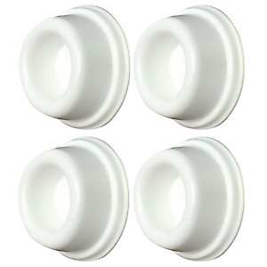 Rubber Door Stopper Bumpers (Pack of 4) White - Made in USA - Self Adhesive Wall Protectors, Prevent Damage to Walls from Door Knobs Handles, Guard and Shield