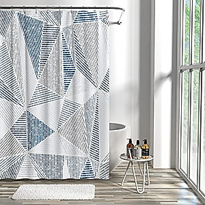 YEZEX Shower Curtain Set with 12 Hooks - Waterproof Polyester Fabric Shower Curtains for Modern Home Bathroom Decorations, Machine Washable, 72"x78"