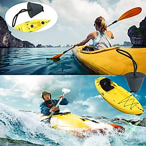 4 Packs Universal Kayak Scupper Plug Kit Silicone Scupper Plugs Drain Holes Stopper Bung with Lanyard for Native Kayaks Hobie Kayaks Wilderness Systems Kayaks Perception Kayaks and More, Black