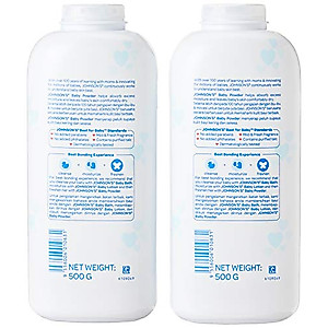 Johnson's Baby Powder Regular 500gr / 17.6oz (Pack of 2)