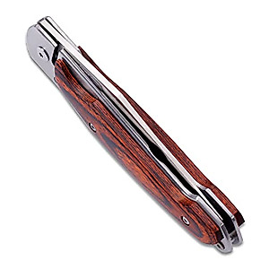 EZSMITH Framelock Knife Making Kit - Model FL007 - DIY Folding Knife Parts Kit - (w/Cocobolo Dymondwood Handles) - (Gift Boxed) - USA Design - (by KnifeKits)