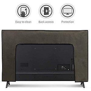 kwmobile Dust Cover for 55" TV - Fabric Case TV Protector for Flat Screen TVs - Dark Grey