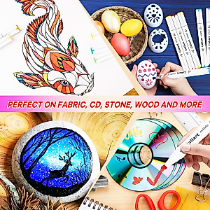 Caliart 41 Colors Dual Tip Art Markers Permanent Alcohol Based Markers Colored Artist Drawing Marker Pens Highlighters With Case for Coloring Animation Illustration Painting Card Making Underlining