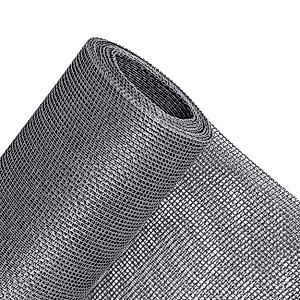 MAGZO Window Screen Replacement Mesh 48"W x 99"L - DIY Adjustable Polyester Pet Proof Screen Door Mesh for Patio Window Screen Repair Kit, Durable, Washable, Gray