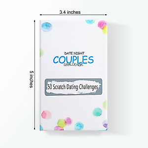 SHOUSIER 50 Date Ideas Couples Card Games for Date Night-Unique Adventure Challenge Scratch Off Date Night Ideas,Engagement Gifts for Couples