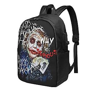 VNCXCNCN Joker Laptop Backpack Sports Backpack Band Elements Travel Backpack Classic Backpack With USB port