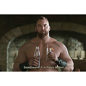 Sodastream Source 2 Pack Original White Carbonating Reusable Water Bottles 1 Liter BPA-Free Fits Only - Play, Source, Power, Spirit and Fizzi Soda Makers