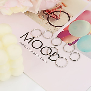 MJust 14PCS 1mm Stainless Steel Women's Plain Band Knuckle Stacking Midi Toe Rings Comfort Fit