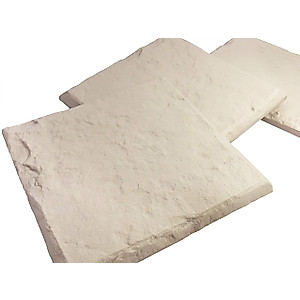 Gardien 15.5” Decorative Stepping Stones That Stake Into The Ground - Decorative Walkway for Outdoor Pathway, Lawn, Yard, Home, or Garden Pathway Pavers - Polyresin Material (8, Beige Limestone)