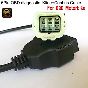 OTKEFDI OBD 6Pin Motorbike Diagnostic Adapter,Duke RC Motors Kline CAN-Bus OBD2 Diagnosis Connector 40CM