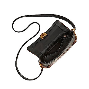 Vince Camuto Theon Flap Crossbody, Black Leopard