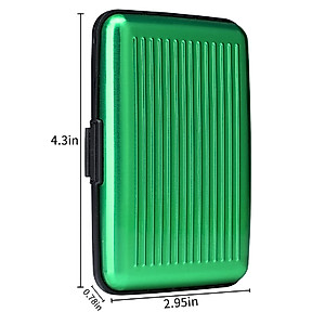 Set of 6 Aluminium Metal Credit Card Wallet Holder/Moneybag Storage- Prevent Identity Theft by Blocking RFID Scanning of Your Credit Cards (Assorted Colors) Size 11x7x5.2cm