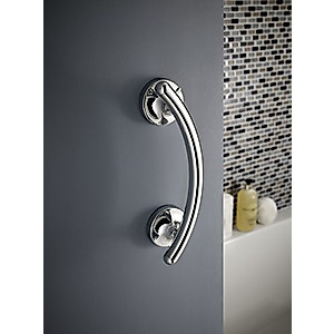 Delta Faucet DF705PC Wall Mounted 9" Curved Bathroom Safety Assist Bar in Polished Chrome