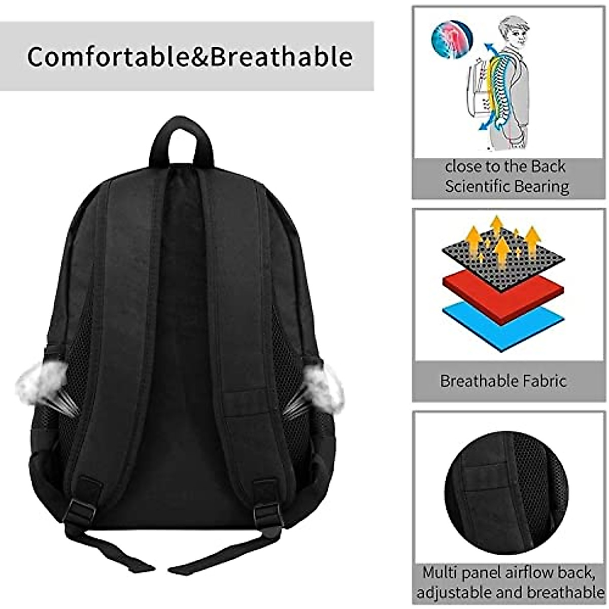 Tbuxglu Casual 16" Backpack Anime Travel Bags 3D Printed Laptop Backpacks Cartoon Sports Bag-4