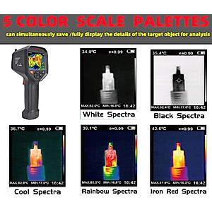 Autel MaxiIRT IR100 Thermal Imaging Camera Auto-Focus for Instant Thermal Imaging Dual Camera Overlay Feature Adjustable Emissivity Five Color Palettes Wi-Fi Image Transfer to PC or Mobile Device