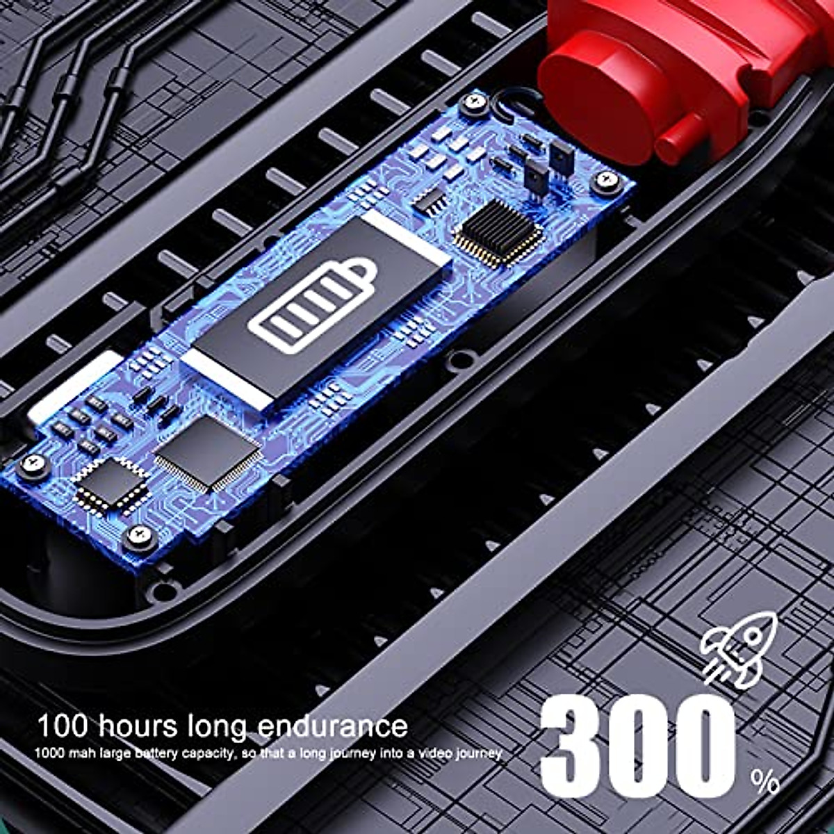 Yunseity Bluetooth Neckband Headphones, Wireless Stereo Noise Cancelling Earphones with 100 Hours Battery Life, Magnetic Lightweight Sports Headset Voice Assistant, for Running Workout