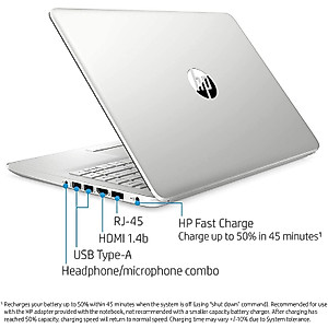 HP 14-fq0032ms Laptop for Business and Student, 14" LED Touchscreen, AMD Ryzen 3 3250U Processor(up to 3.5 GHz), 8GB RAM, 128GB SSD, Webcam, WiFi, Ethernet, HDMI, USB-A&C, Win10 (Renewed)