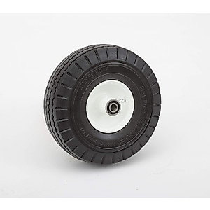 =LAPP=,Heavy Duty Comercial Grade, 4.10/3.50-4 Flat Free Tires, hand truck, utility cart replacement wheel, size 2-1/4'' offset hub, 5/8'' Bearing, 2 pack