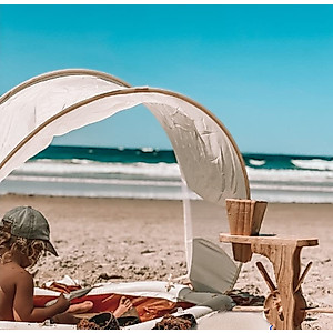 TIIPI Kids Beach Pool - Inflatable Beachside Palace for 2 with Pivoting Sun Shade Cover Canopy for Baby, Supported Sitter & Toddler- Large Bag for Filing - Swimming Pool Carrying Case - 2.5 LBS Light