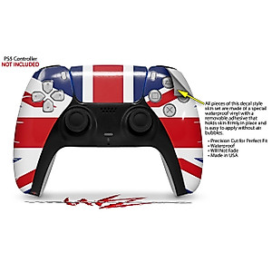 WraptorSkinz Skin Wrap compatible with Sony PS5 DualSense Controller Union Jack 02 (CONTROLLER NOT INCLUDED)
