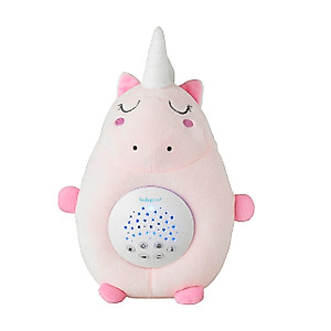 Bubzi Co Baby Sound Machine, Portable Unicorn Soother & Baby Night Light Projector, Comforting Electronic Infant Toddler Sleep Aid & Baby Shush Sound with White Noise