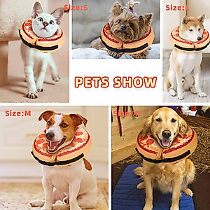 Inflatable Dog Cone Collar，Soft Protective Collar for Dogs and Cats Recovery Pet Cone, E-Collar Dog Neck Pizza Dog Cone After Surgery（No Pump）