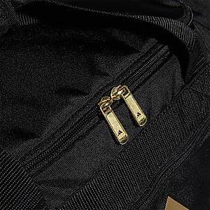 adidas Unisex Defender 4 Small Duffel Bag, Black/Gold Metallic, One Size