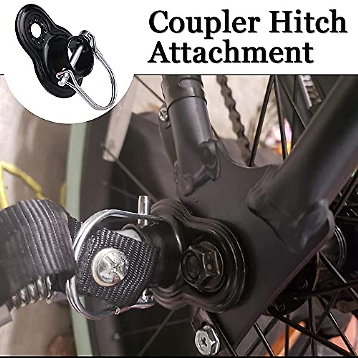 Bike Trailer, Bike Coupler Hitch 2 Pack, Compatible with Instep & Schwinn Bike Trailers, Flat and Angled Coupler for Various Bicycle Sizes, Models and Styles, Instep Bike Trailer Parts