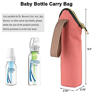 Beautyflier Baby Bottle Tote Bags, Travel Carrier Holder, Portable Breastmilk Storage, Suitable for Dr. Brown’s 2oz, 4oz, 8oz, Narrow (Green + Orange)
