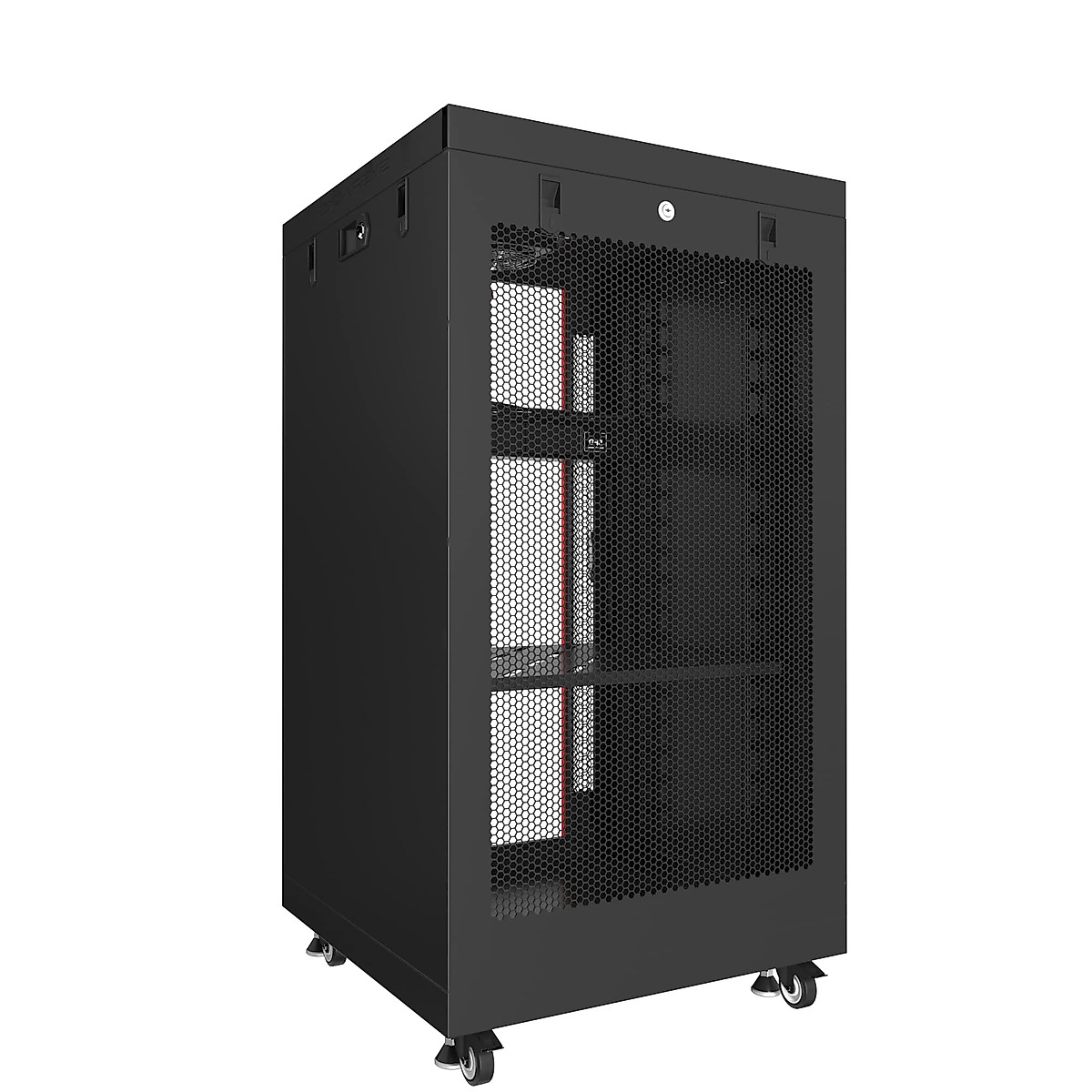 Sysracks 18U 24inch Deep Server Rack Cabinet It Enclosure Premium Series Data It Locking Under Desk Network Rack with Wheels PDU and Other Accessories