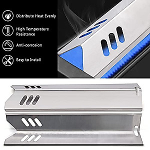 Yiming Grill Replacement Parts for Dyna-Glo DGF493BNP, DGF510SBP, Stainless Steel Grill Heat Plate Shields for Backyard BY15-101-001-02, BY13-101-001-13, GBC1460W.
