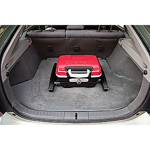 Cuisinart CGG-180 CGG180 Propane, 22" H x 17.6" W x 11.8" L, Petit Gourmet Portable Gas Grill with VersaStand, Red