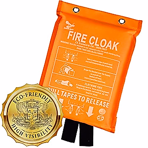 Supa Ant Fire Cape Fireproof Blanket - CE Certified Emergency Blanket for Safety and Survival 1500F (Large)