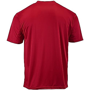 DRIEQUIP Men's Short Sleeve Moisture Wicking T-Shirt-2XLT-Cardinal