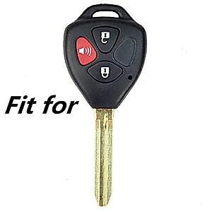 WFMJ Black Leather 3 Buttons Remote Key Chain Cover Case Fob For Toyota 4Runner Corolla Matrix RAV4 Venza Yaris Vibe Scion iQ tC xB xD