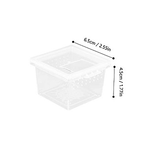 1Pc Reptile Terrarium, Tarantula Enclosure Reptile Tank Reptile Enclosure Critter Keeper Jumping Spider Enclosure Snail Habitat Reptile Terrarium Feeding Box for Reptiles