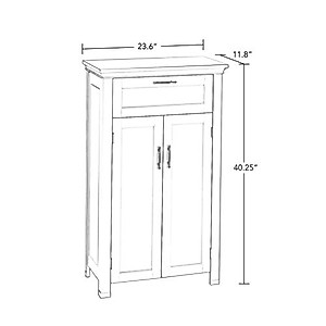 RiverRidge Somerset Two-Door Floor Cabinet, White