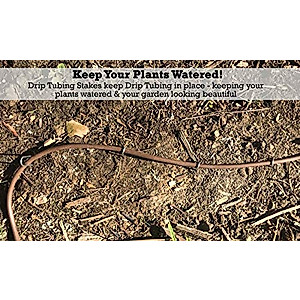 Sandbaggy DRIP TUBING Stakes Landscape Staples | 5 inch Length | Drip Anchors | Landscape Pins | Lawn Nails | Garden Stakes | Designed to Hold Drip Tubing Up to 1/4" Diameter | Pack of 100